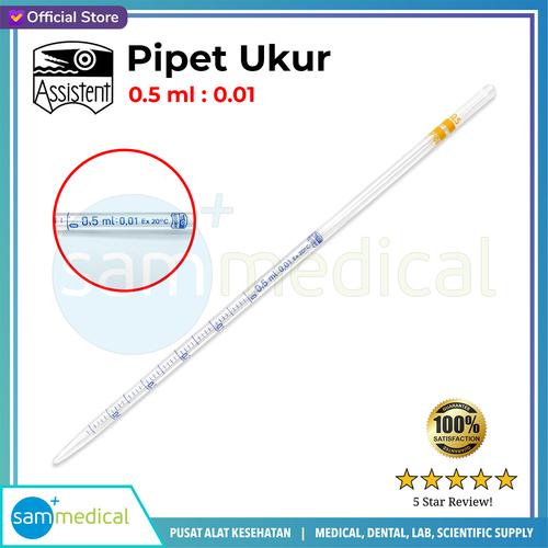 Jual Assistent Pipet Ukur / pipet ukur kaca ukuran 0.5 - 0.01 ml - Kota ...