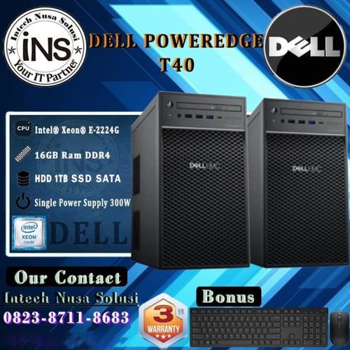 Jual SERVER DELL PowerEdge T40 Intel Xeon E-2224G 16GB 1TB SSD SATA DVDRW - Jakarta Pusat ...