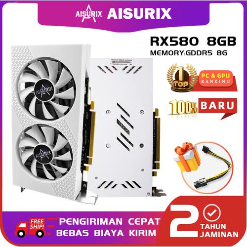 Jual AISURIX New VGA AMD RX 580 8GB VGA Card DDR5 256Bit 2048SP HDMI ...