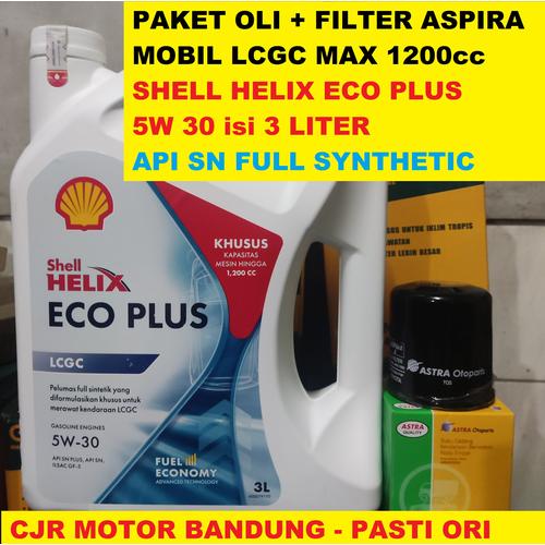 Jual Paket ganti oli Shell Helix ECO 5w 30 oli mobil ayla agya calya ...