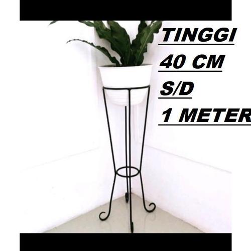 Jual TINGGI 1 METER/POT BUNGA BESI/STANDING PLANTER DIAMETER 20CM ...