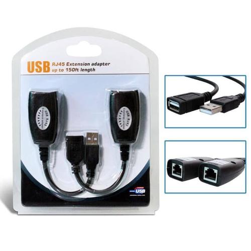 Jual USB RJ45 EXTENSION ADAPTOR UP TO 150FT LENGTH / USB EXTENDER VIA ...