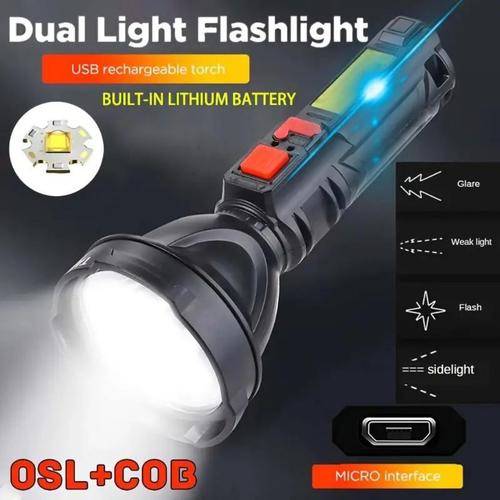 Promo Senter Led Sorot Super Terang / Senter Cob Fokus Jarak Jauh cas ...