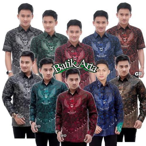 Jual Baju Batik Garuda Bahan Katun Premium Kemeja Batik Motif Garuda ...