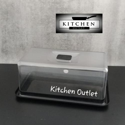 Jual Tempat Roti Tawar Tempat Roti Kue Kotak Serbaguna Melamin - Hitam ...