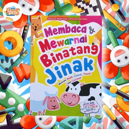 Jual Buku Belajar Mewarnai Menulis Membaca dan Berhitung - Hewan Jinak - Kab. Bogor - Fares Toys ...