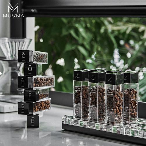 Promo MUVNA Coffee Beans Display Tube Storage Glass 6 / 12 pcs set Biji ...
