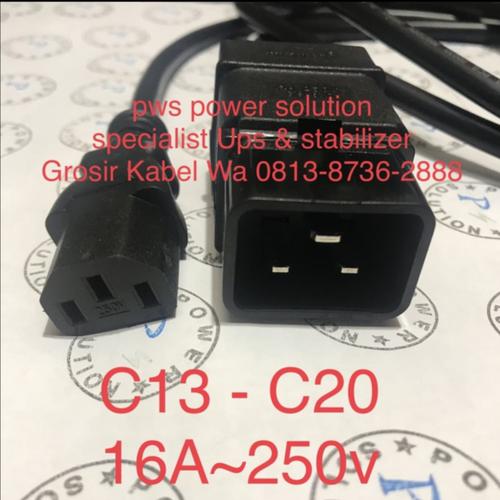 Jual Kabel Power Cord Ups C13 to C20 16A-250V 2M - Jakarta Pusat ...