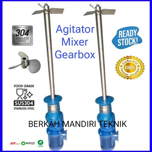 Jual Agitator Mixer Kimia SS304 0,75KW 1HP 3Phase With Gearbox ...