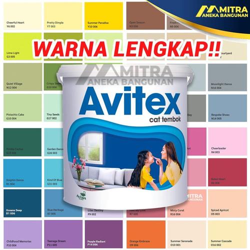 Jual AVITEX CAT TEMBOK INTERIOR AVIAN 5 KG / WARNA LENGKAP TINTING ...