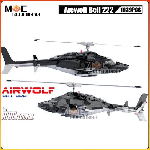 Jual LM001 Movie TV Series Airwolf Bell 222 MOC Building Blocks ...