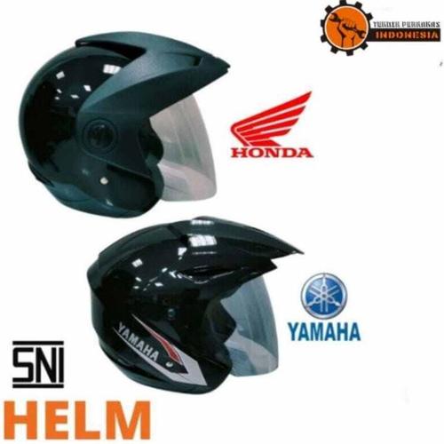 Jual HK Helm Yamaha & honda SNI standar half face Helm motor Helm SNI ...