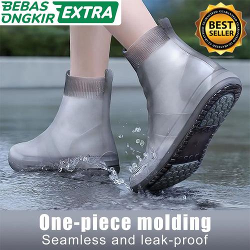Jual Jas hujan sepatu Cover sepatu anti air Silicon Anti Slip - Grey XL ...