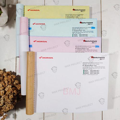 Jual Buku nota 4 ply/rangkap custom free design Bisa pakai Nomerator ...