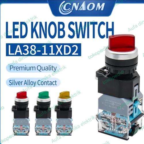 Jual SELECTOR SWITCH 2 POSISI LAMP 24VDC DAN 220VAC DIAMETER 22 - Hijau ...