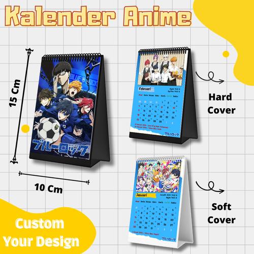 Jual Calendar / kalender meja anime bluelock blue lock bisa custom ...