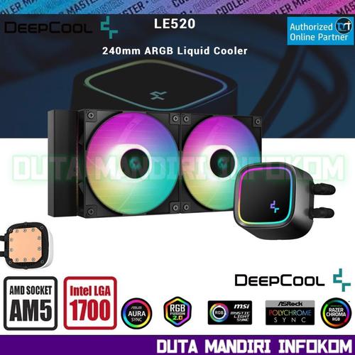 Promo DeepCool LE520 LE720 ARGB - 240mm I 360mm AIO Liquid CPU Cooler ...
