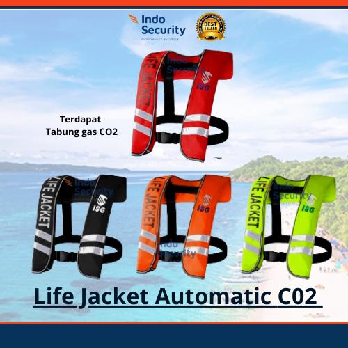 Promo LIFE JACKET AUTOMATIC CO2, JAKET PELAMPUNG OKSIGEN PESAWAT ISG - Merah - Jakarta Utara ...