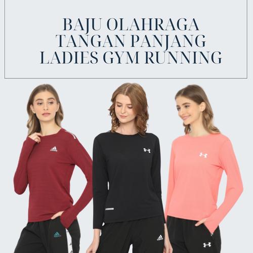 Jual Oppa Style Shop Baju Olahraga Tangan Panjang Ladies Gym Running ...