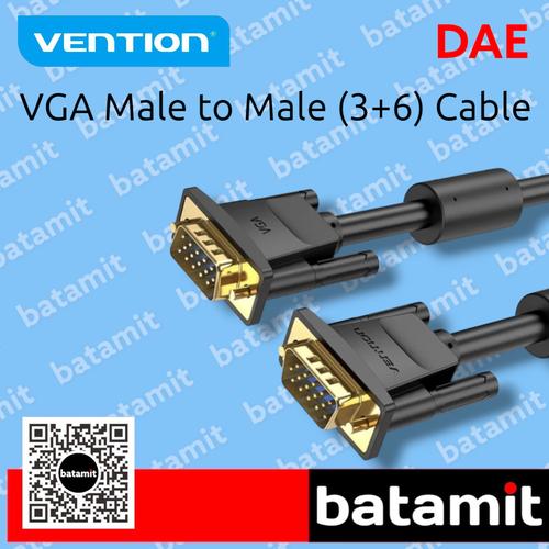 Jual VENTION DAE Kabel VGA Male to VGA Male 3+6 Gold Plated High Quality - DAEBJ - 5M - Kota ...