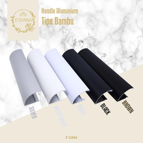 Jual Handle Bambu Aluminium / Handle Pintu Aluminium Model Bambu ...