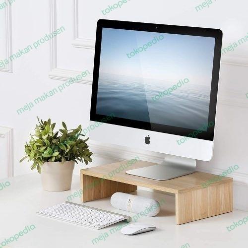 Jual monitor stand kayu monitor stand desk meja monitor tatakan meja ...