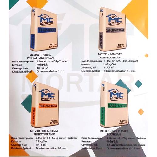 Jual MC MORTAR MC 3001 BASE PLASTER PLASTERAN 40 KG - Kota Tangerang ...