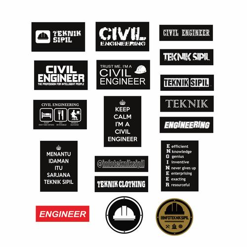 Jual Paket Stiker Teknik Sipil Civil Engineering - Kab. Gianyar ...