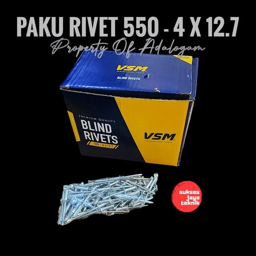 Jual Paku Rivet Keling 550 - 4 x 12.7 Isi 100 pcs Blind Rivet - Kab ...