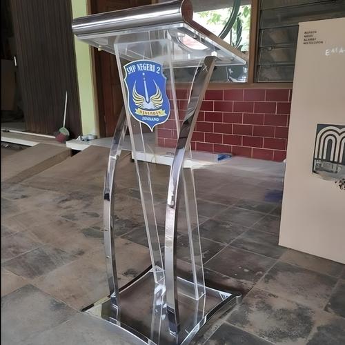 Jual Mimbar Podium Gereja Podium Pulpits Minimalis Stainless Akrilik ...