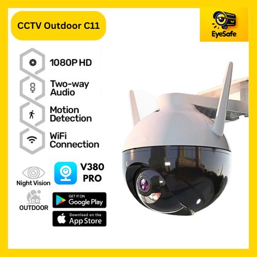 Jual CCTV Outdoor 4MP FHD C11 PTZ IP Camera CCTV WIFI V380 IP66 - CCTV ...