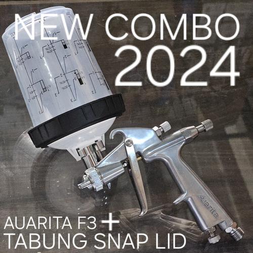 Jual Spray Gun Auarita F3 Dengan Tabung Snap Lid - 600ml, 0.8mm - Kab ...