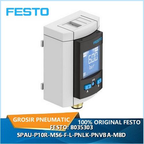 Jual FESTO 8035303 SPAU-P10R-MS6-F-L-PNLK-PNVBA-M8D Pressure sensor ...