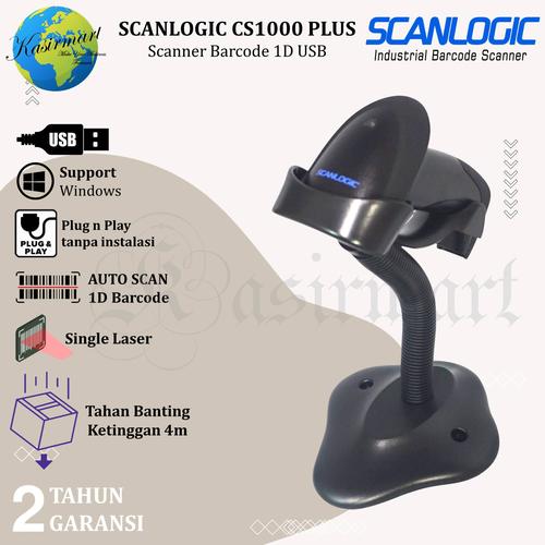 Promo SCANNER BARCODE 1D SCANLOGIC CS-1000 PLUS USB |CS1000 | CS 1000|QW2100 - CS1000 PS2 - Kota ...