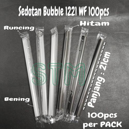 Jual Sedotan Bubble Besar 1221 WF Isi 100Pcs STM Straw 12mm 21cm ...