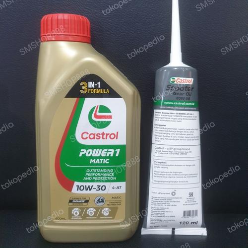 Jual Oli Motor Castrol Power 1 Matic 800ml + Oli Gear Castrol (Bundle ...