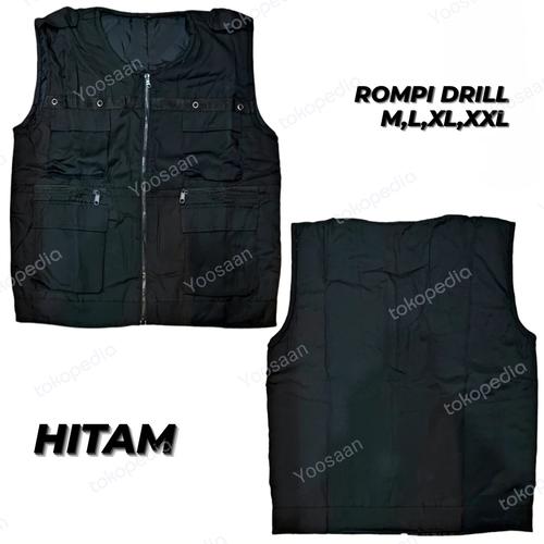 Jual Rompi Kantong 4 Rompi Motor Rompi Proyek Rompi Drill Hitam - M ...