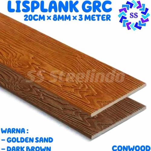 Jual PAPAN LISPLANK/LISPLANG GRC CONWOOD TEXTURE WARNA (20cm×8mm×3meter ...