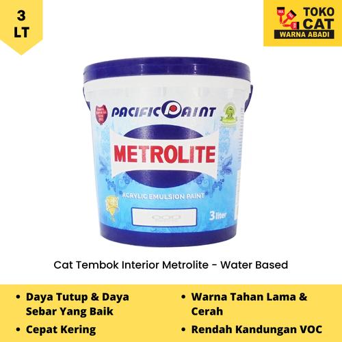 Jual Cat Tembok Interior Metrolite Acrylic Emulsion 3 Liter - Putih ...