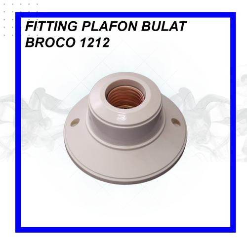 Promo BROCO 1212 Ceiling Lamp Holder Cream - Fitting / Rumah Lampu E27 ...