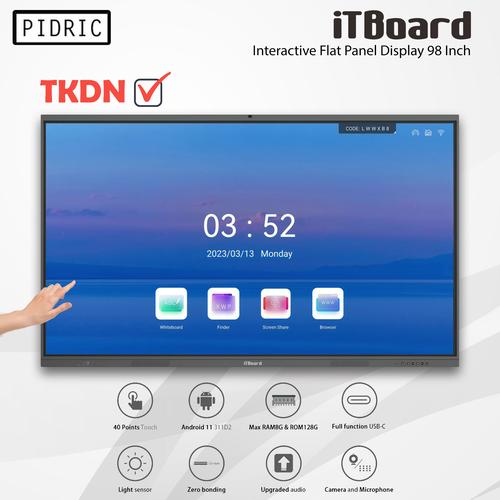 Jual iTBoard Interactive Flat Panel Display 98 Inch Smartboard Interaktif - Android 11 - Kota ...