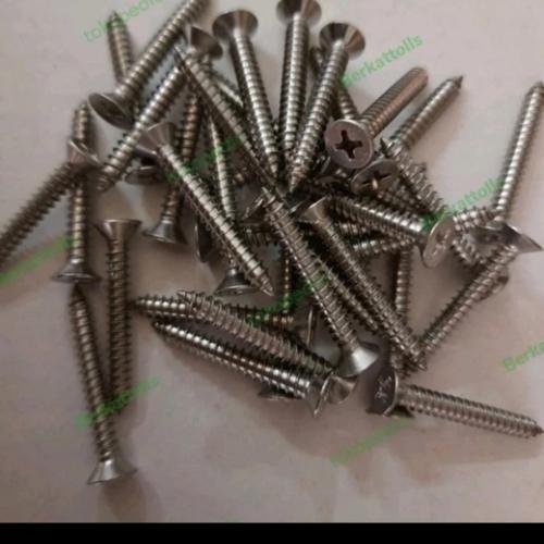 Jual Skrup ss 8x2-1/2 FAB 8x2-1/2 stainless steel flat head skrup ss ...