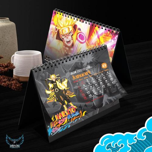 Jual Kalender Meja Duduk Desk Calendar Anime Premium Naruto 2024 Isi 12 ...
