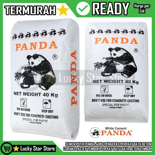 Jual SEMEN PUTIH PANDA 40KG PENGERAS PEREKAT BATU BATU BETON CORAN ...