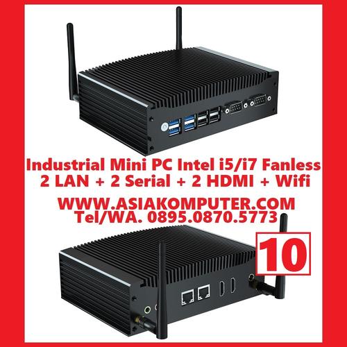 Jual Industrial Mini PC i7 2Lan 2Serial 2HDMI Fanless Wifi Serial RS232 ...