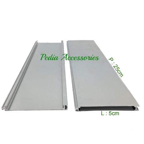 Jual PAPAN NAMA MEJA ALUMINIUM/ALUMINIUM SLIDING 1 SISI UK : 5X25cm ...