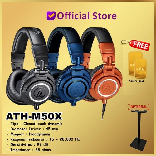 Promo Audio-Technica ATH-M50x Professional Studio Monitor Headphone ATH ...