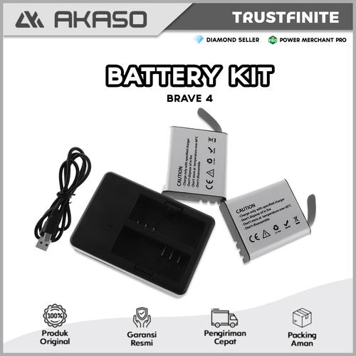 Jual Akaso Battery Kit Brave 4 / Baterai Docking Brave 4 with 2 Battery ...