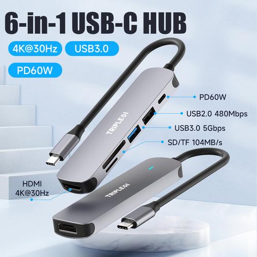 Promo USB Hub 6 Port Type C Converter Adapter 4 in 1 HDMI 4K 2.0 3.0 ...