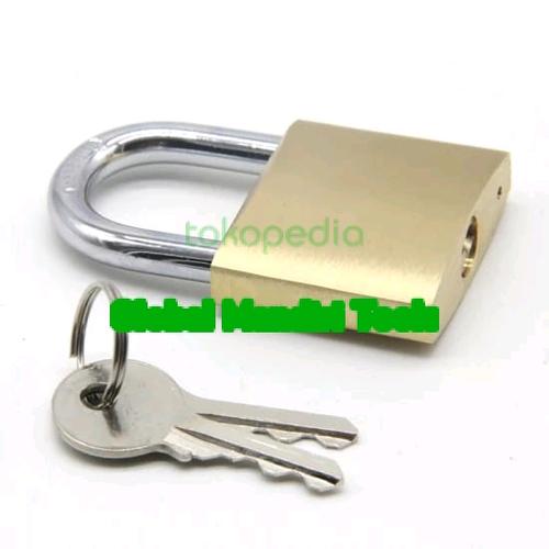 Jual NEW!!! Gembok 25mm Kuningan GOLD Peck Gembok Kuat Anti Karat Anti ...